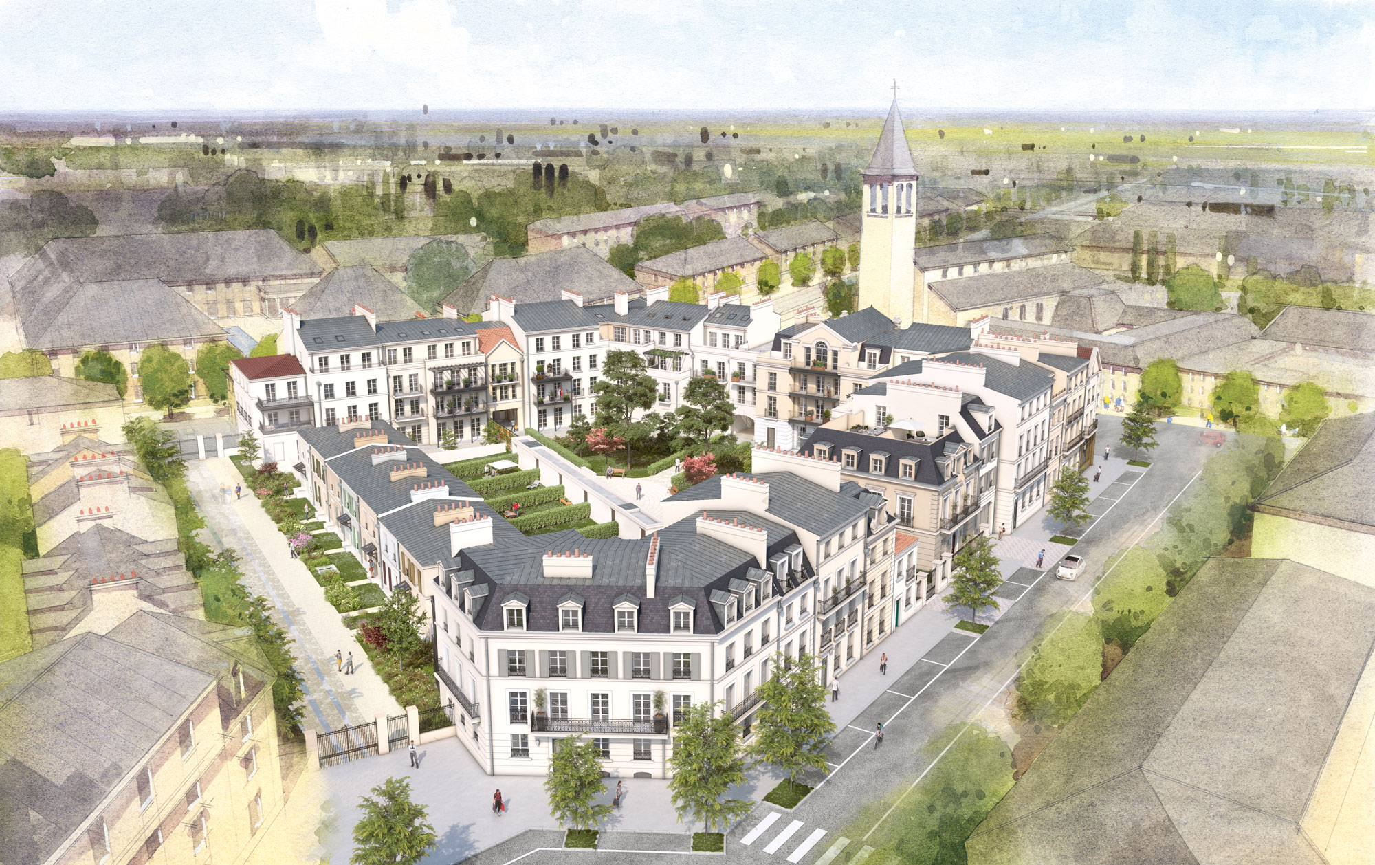 Serris – Place de l’Eglise | Paris Classical Architecture